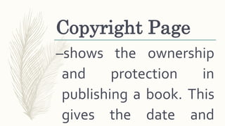 Parts of a book | PPTX