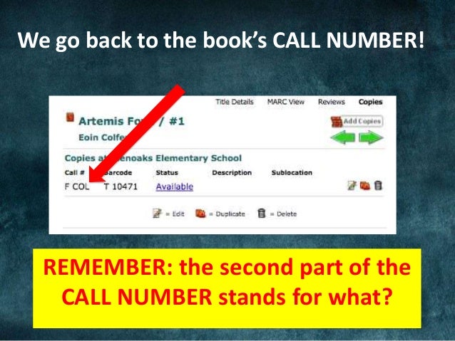 Introduction to Call Numbers: Grades 3-4
