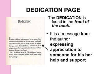 Parts of a Book for Grade 3 | PPTX