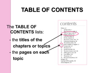 Parts of a Book for Grade 3 | PPTX