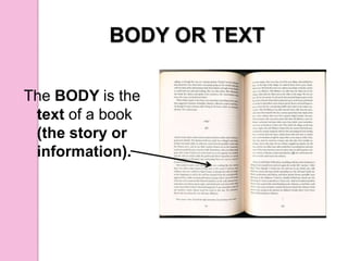 Parts of a Book for Grade 3 | PPTX