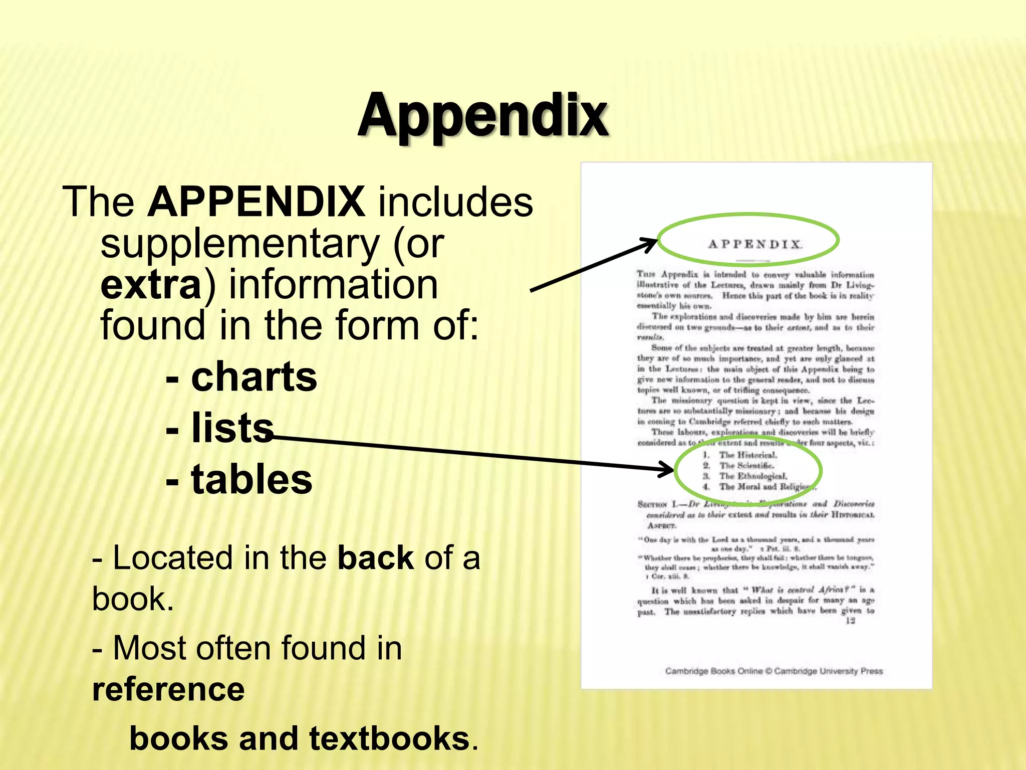 Parts of a Book for Grade 5 | PPTX