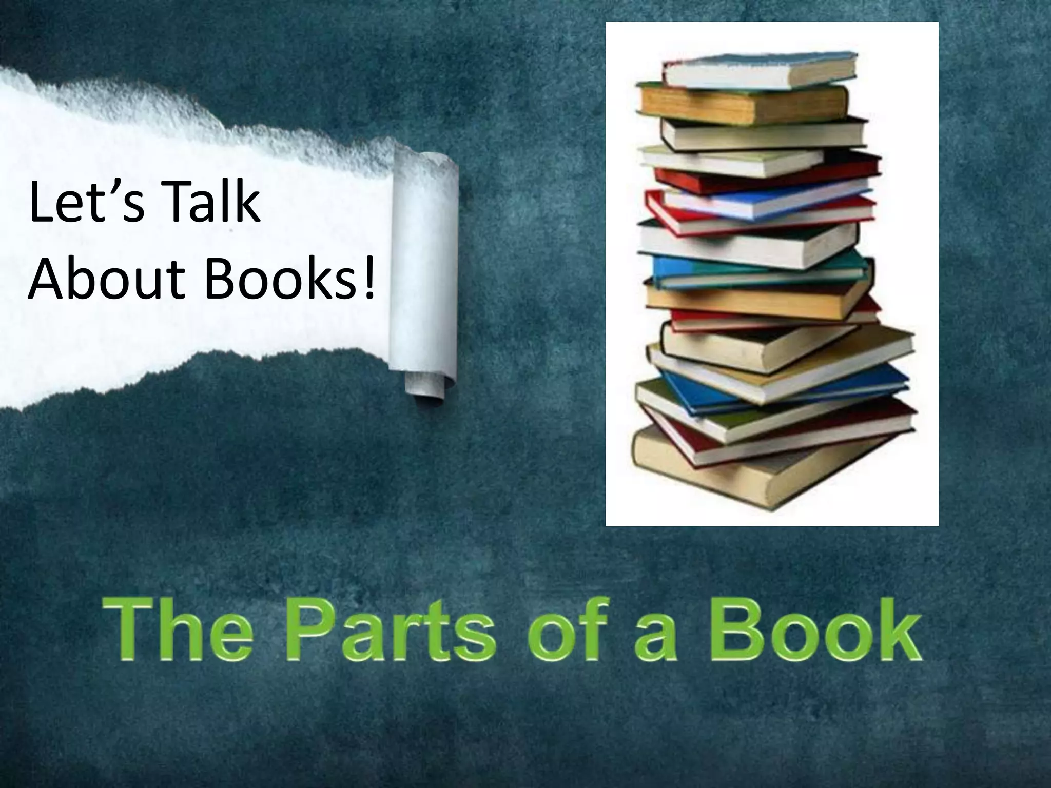 Parts of a Book: Grades K-2 | PPTX