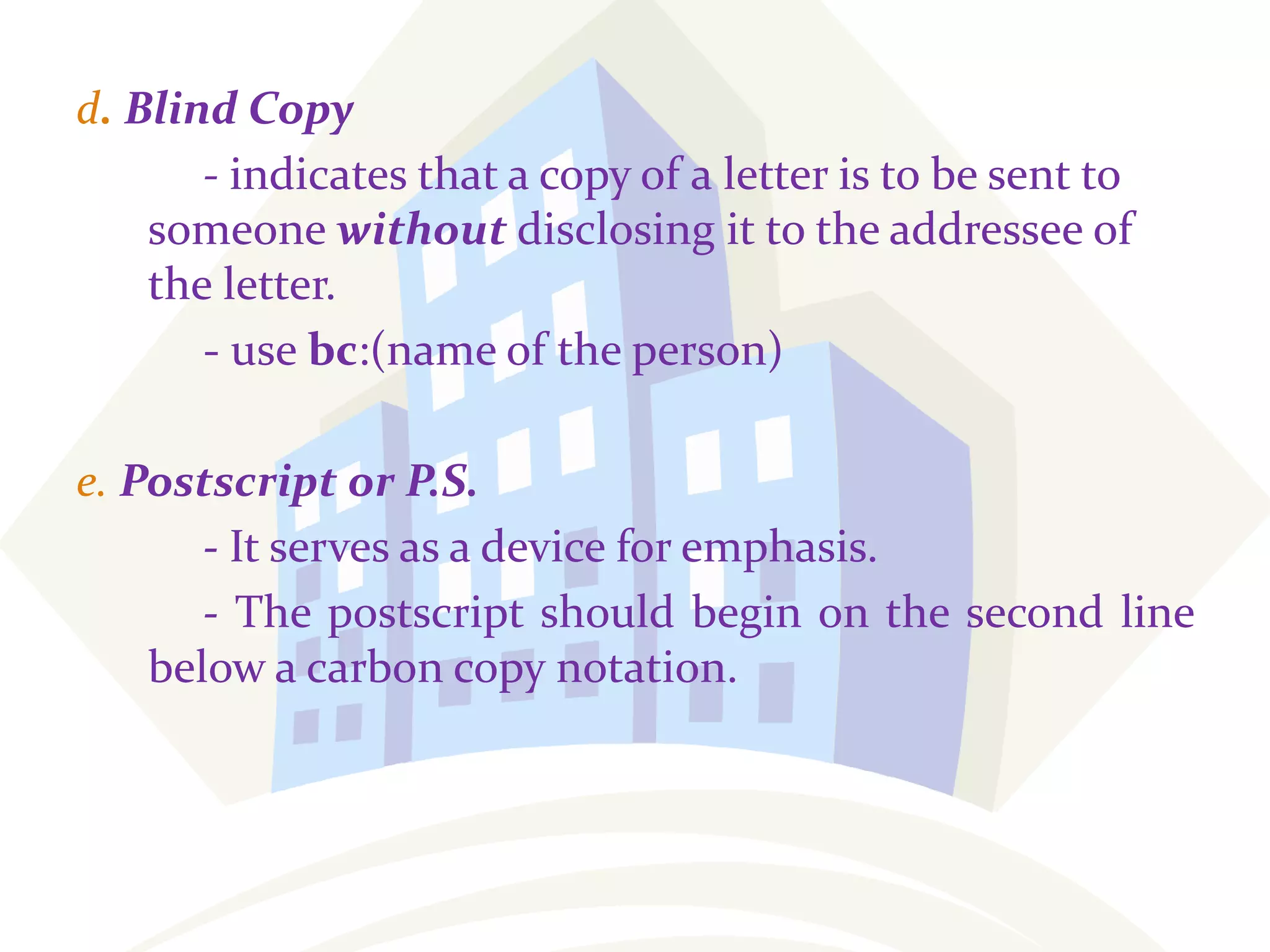 Parts of a Business Letter | PPTX
