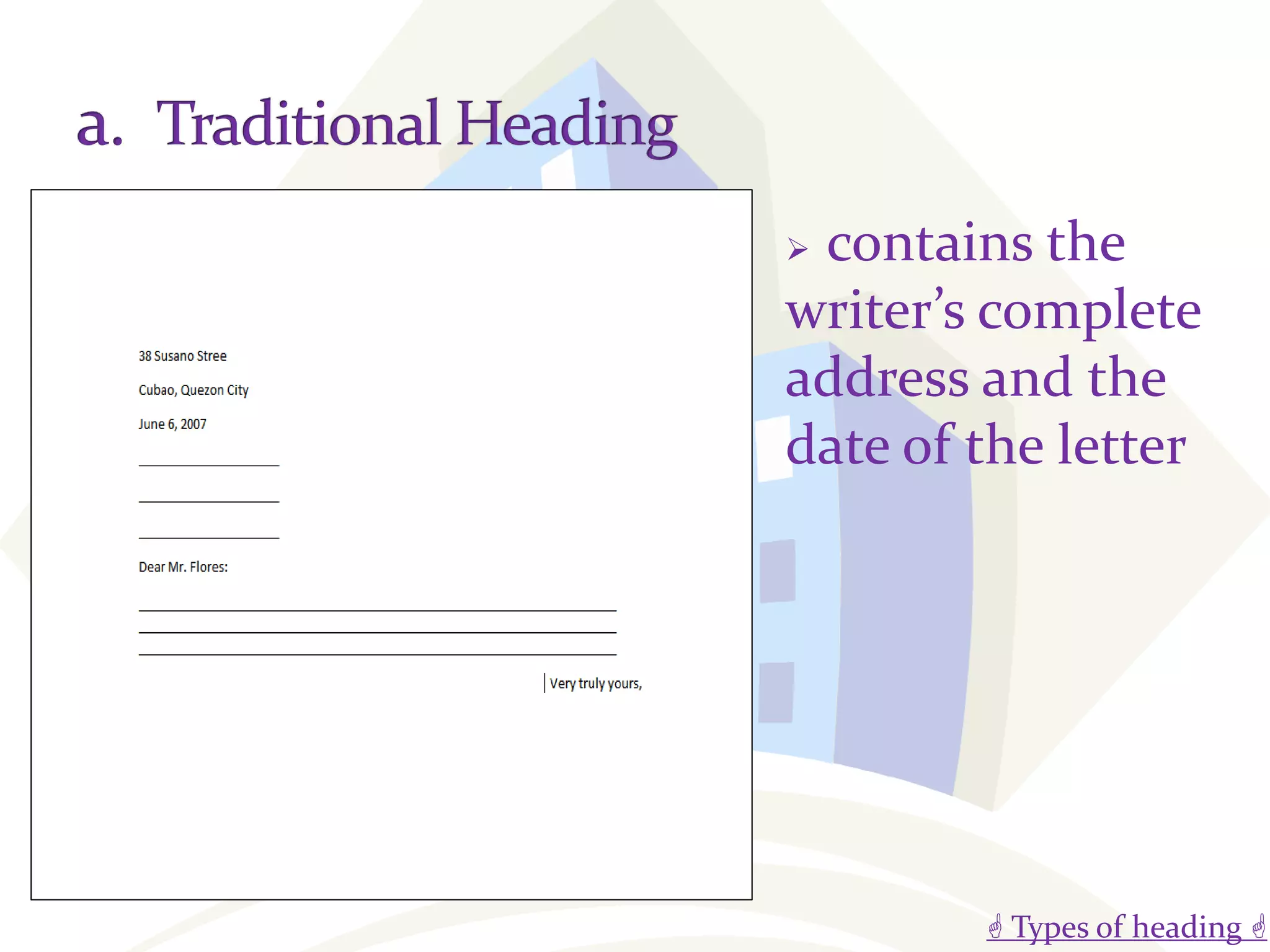 Parts of a Business Letter | PPTX