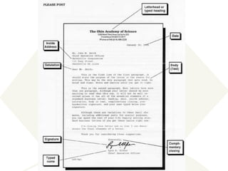 Parts of a Business Letter | PPTX