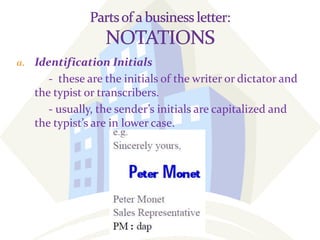 Parts of a Business Letter | PPTX