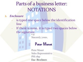 Parts of a Business Letter | PPTX