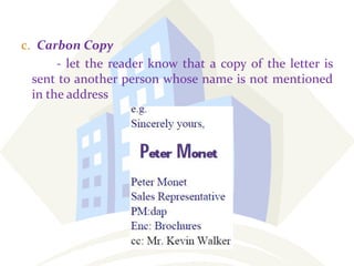 Parts of a Business Letter | PPTX