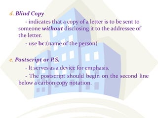 Parts of a Business Letter | PPTX
