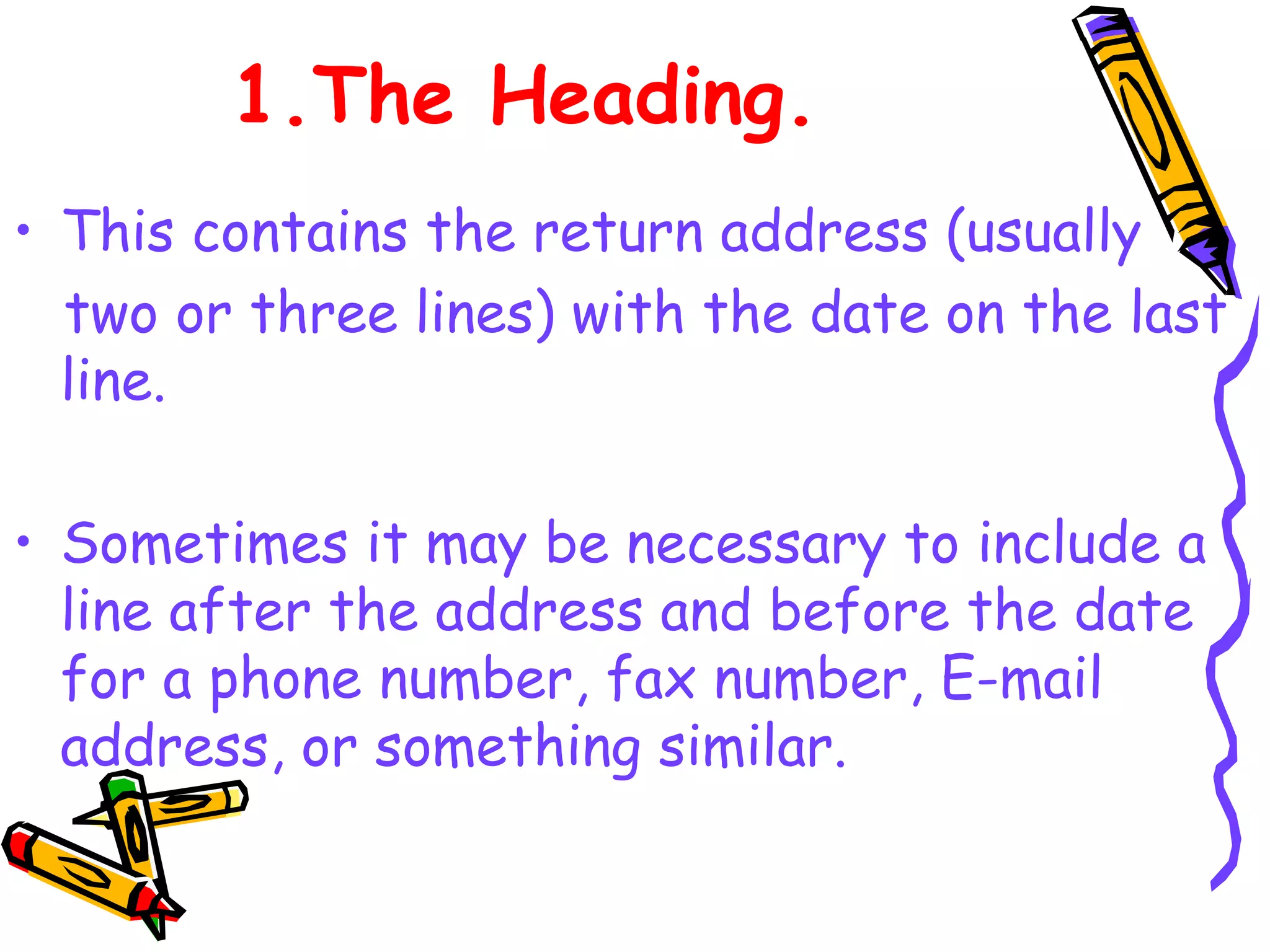 Parts of a business letter.ppt