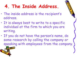 Parts of a business letter.ppt