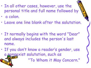 Parts of a business letter.ppt