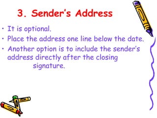 Parts of a business letter.ppt