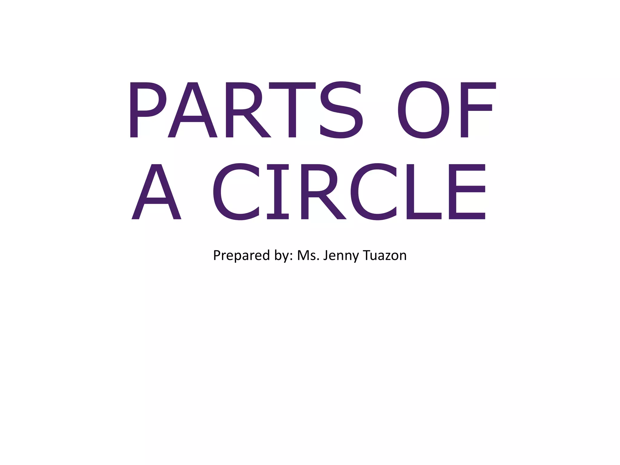 Parts of a circle | PPTX