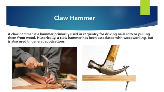 Parts of a Claw Hammer, Hand Saw.pptx | Arms & Ammunition | Sensitive ...