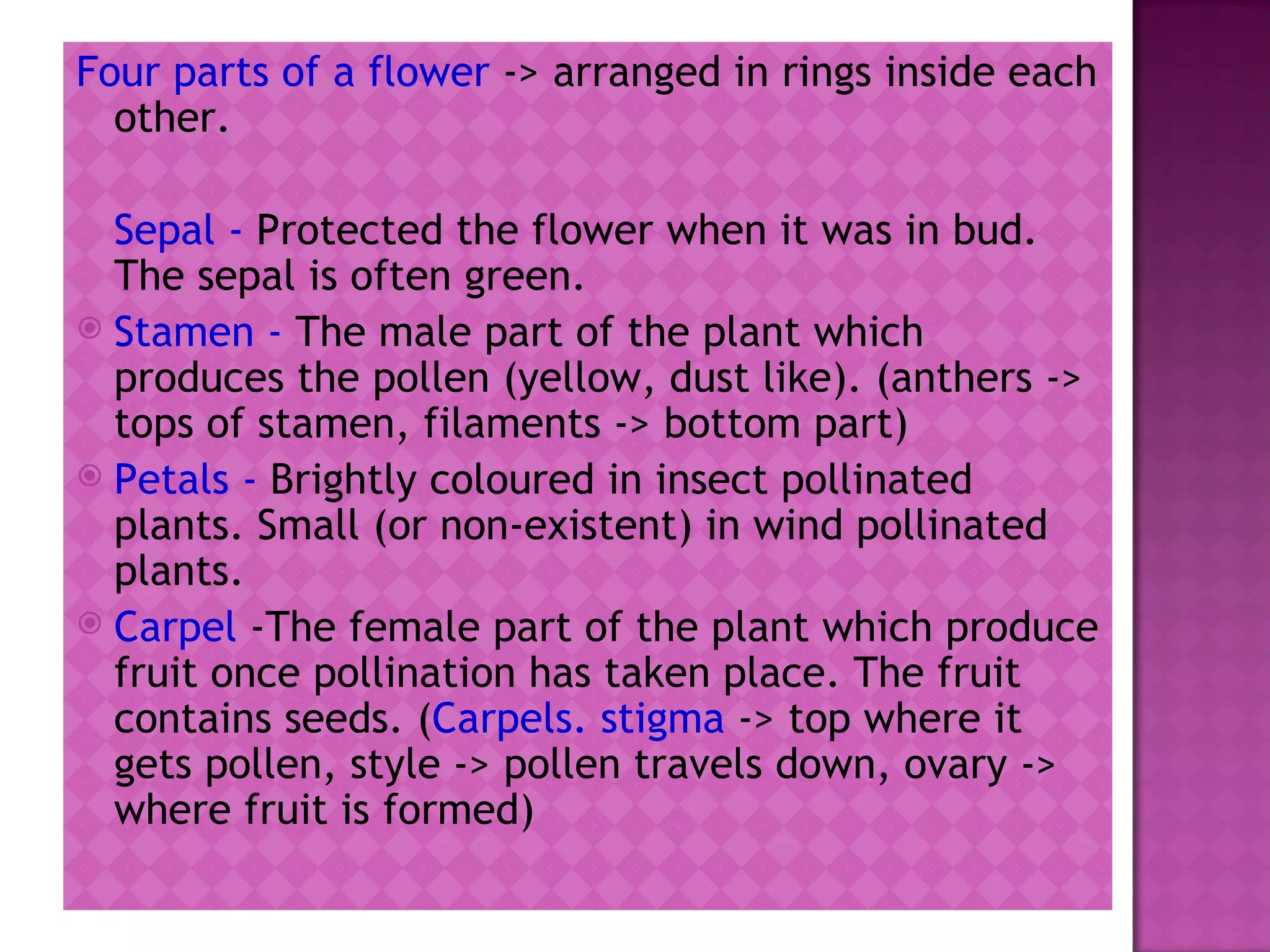 Parts of a complete flower | PPT