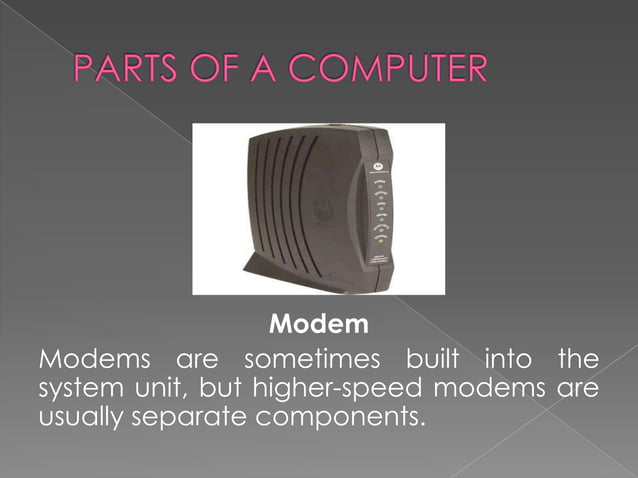 Parts of a computer | PPTX