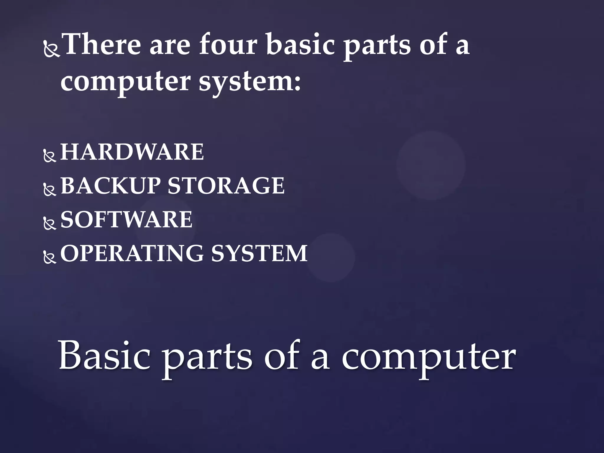 Parts of a computer | PPTX