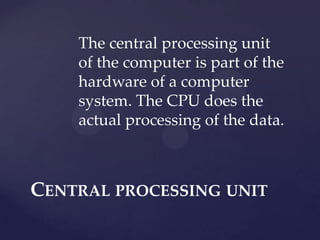 Parts of a computer | PPTX