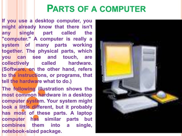 Parts of a computer | PPTX
