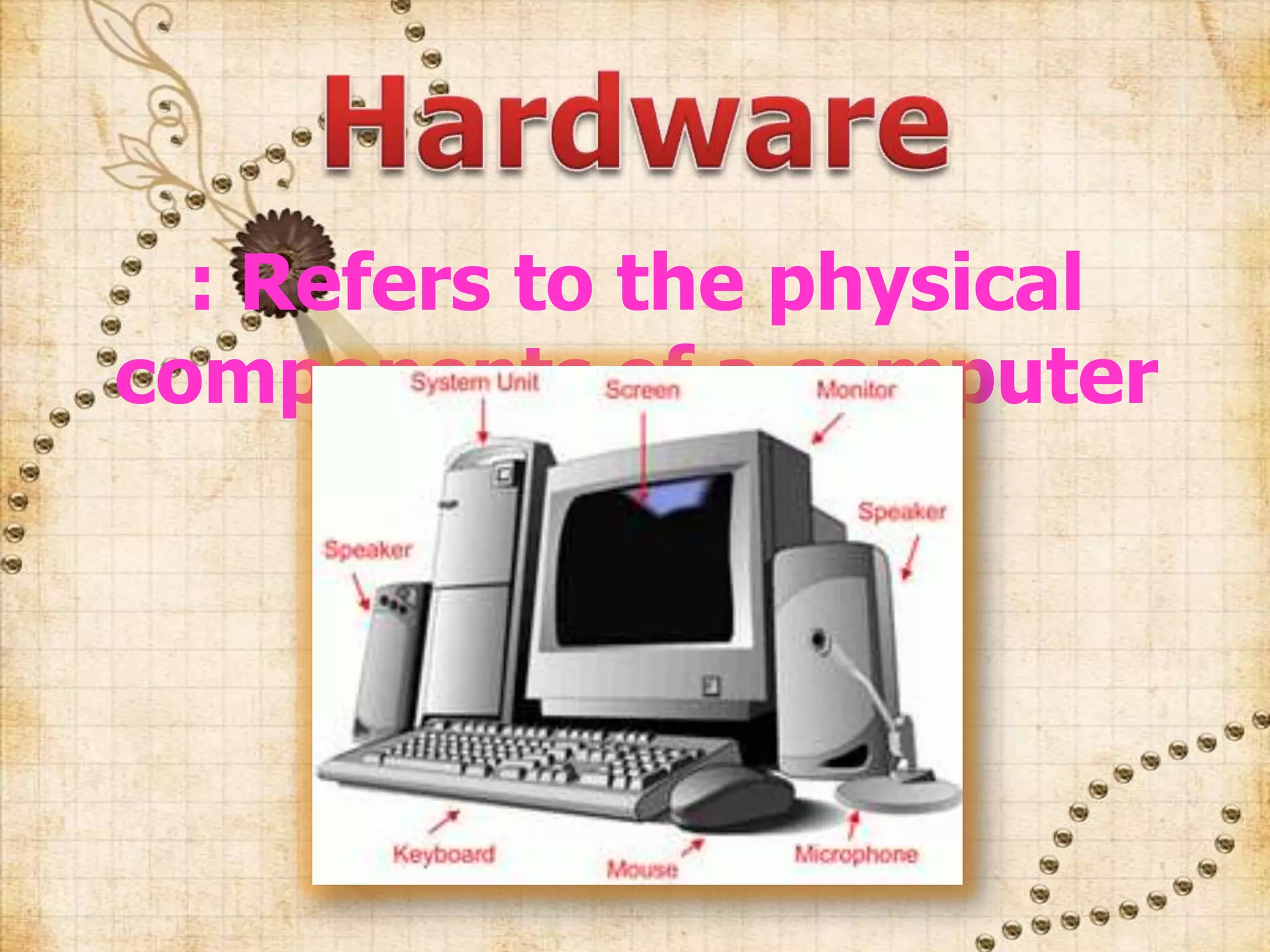 Parts of a computer (power point) | PPTX