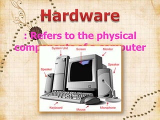 Parts of a computer (power point) | PPTX