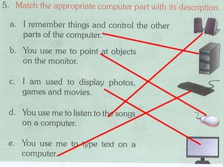 Parts of a computer std. exrecise | PPSX