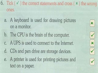 Parts of a computer std. exrecise | PPSX