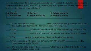PARTS OF A CONDUIT BENDER week3.pptx.... | PPT