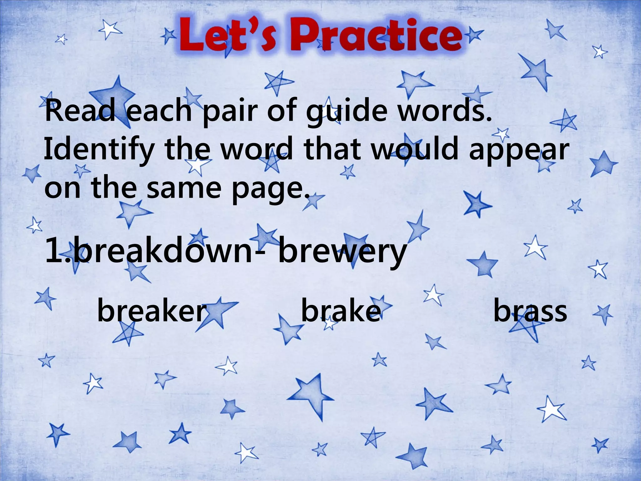 Parts of a Dictionary | PPT