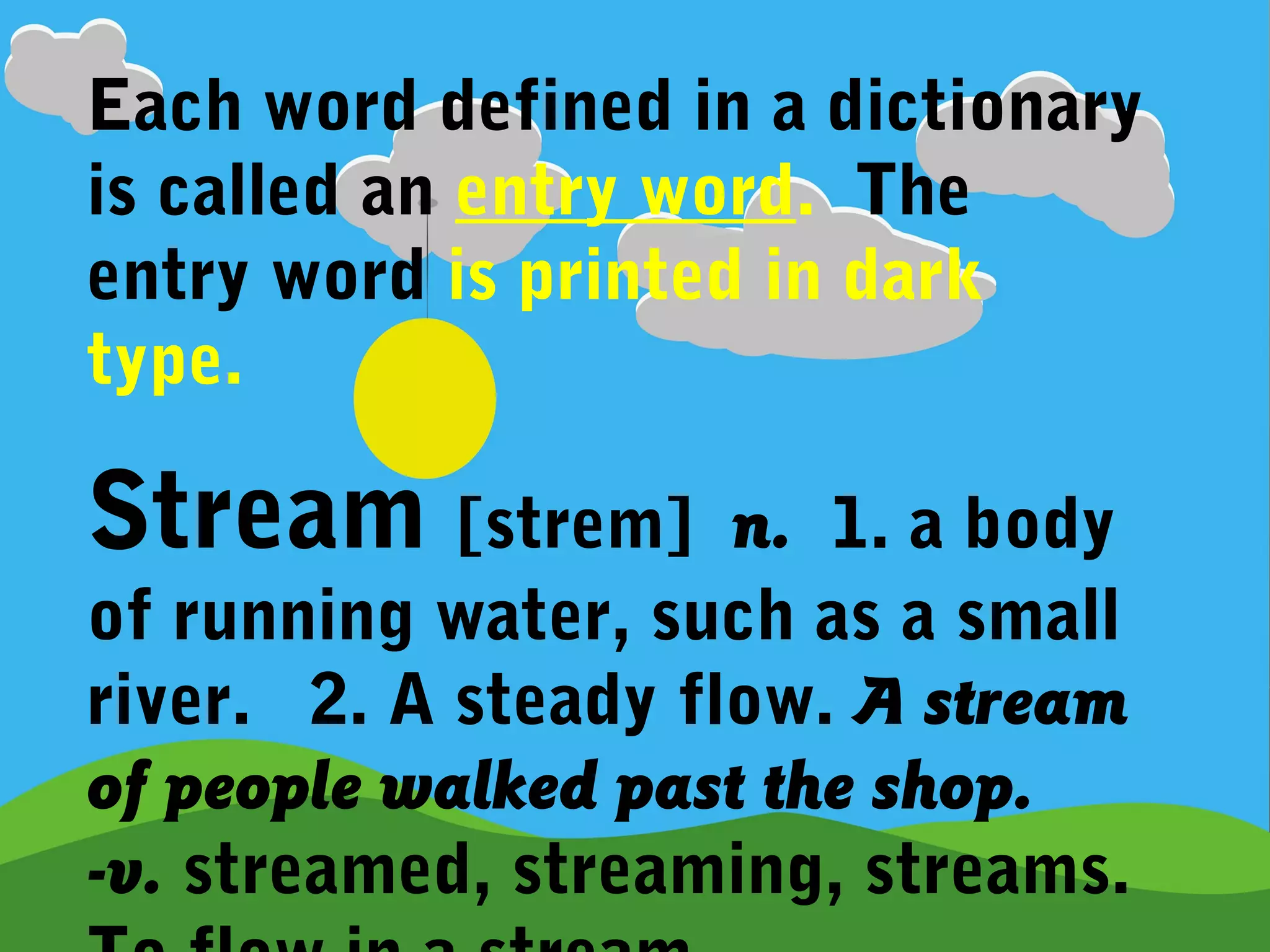 Parts of a Dictionary | PPT