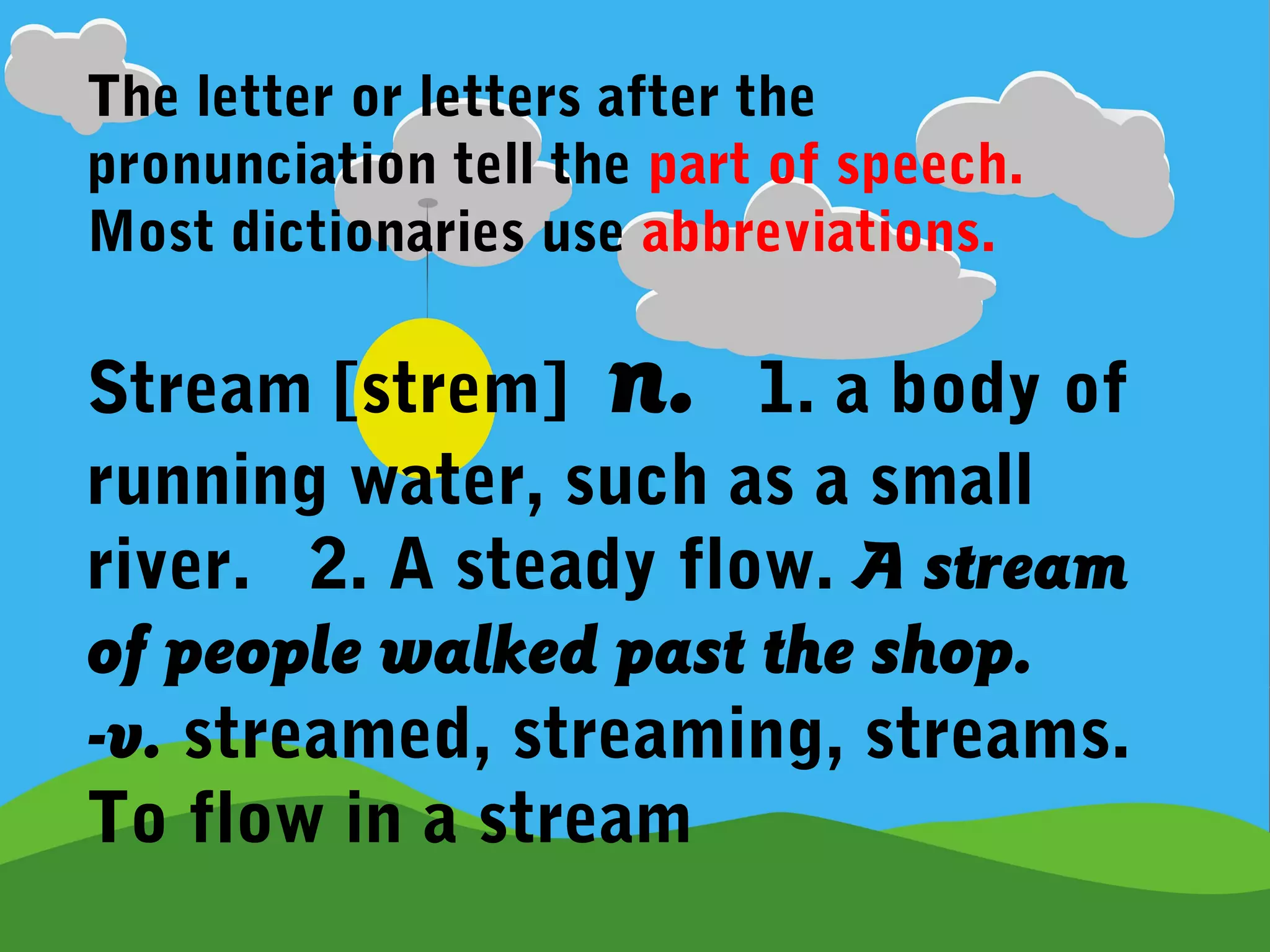 Parts of a Dictionary | PPT
