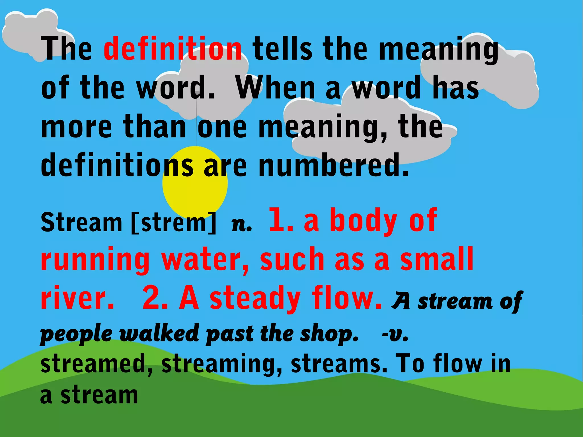 Parts of a Dictionary | PPT