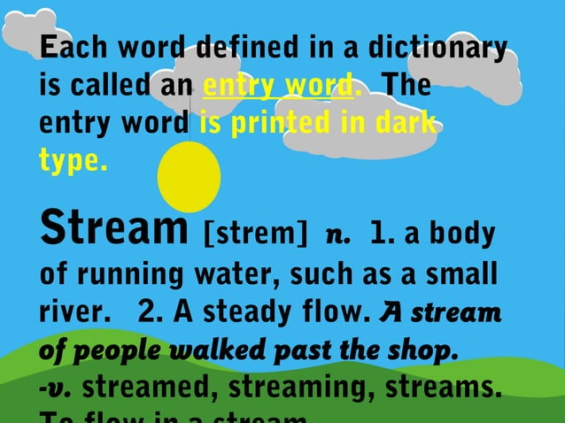 Parts of a Dictionary | PPT