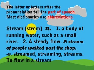 Parts of a Dictionary | PPT