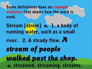 Parts of a Dictionary | PPT