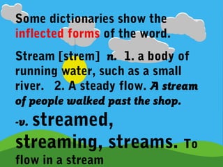 Parts of a Dictionary | PPT