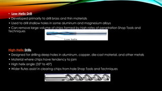 Parts of Drills and Drilling Machine Operation | PPTX