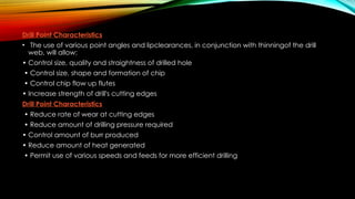 Parts of Drills and Drilling Machine Operation | PPTX
