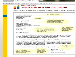Parts of a formal letter | PPTX