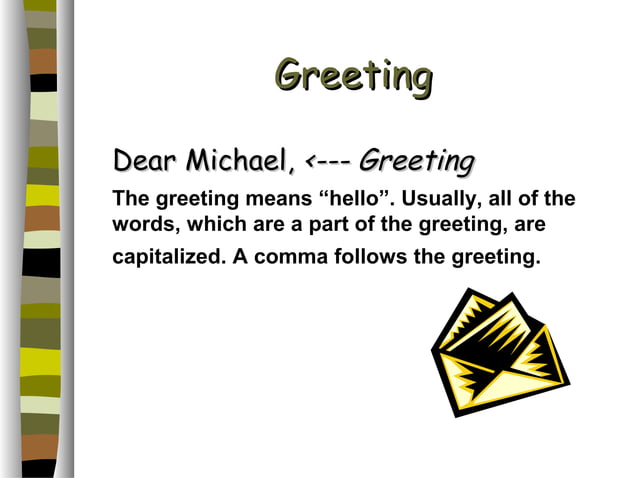 Parts of a friendly letter | PPT