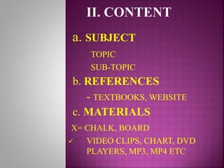 Parts of a lesson plan | PPT