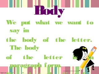Parts of a letter | PPT