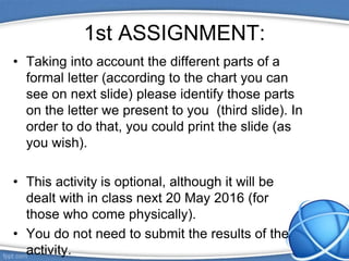 Parts of a letter. activities. | PPTX