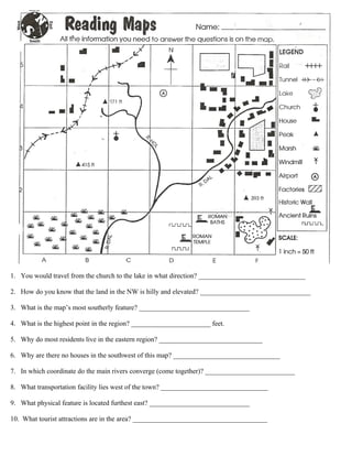 Parts of a Map Homework | DOC