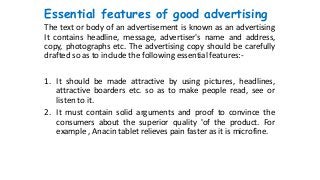 Parts of an advertisement | PPT