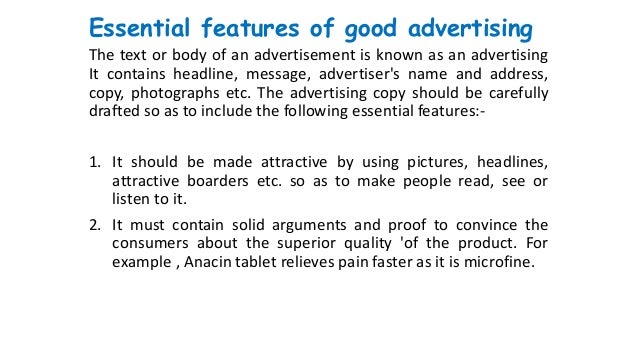 Parts of an advertisement | PPT