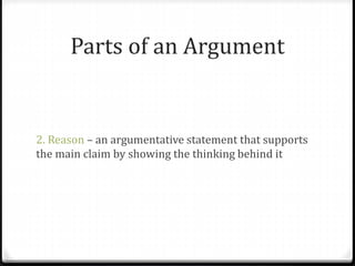 Parts of An Argument | PPT