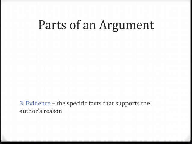 Parts of An Argument | PPTX